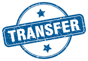 Transfer stamp transfer rectangular stamp on Vector Image