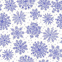 Hand drawn snowflakes seamless pattern Royalty Free Vector