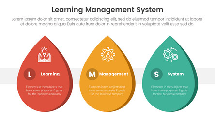 Lms learning management system infographic 3 Vector Image