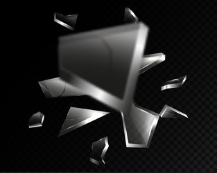 Scattered glass shatters Royalty Free Vector Image