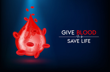 Give blood save life Royalty Free Vector Image