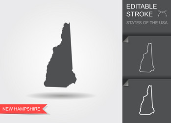 Stylized map of the us state new jersey Royalty Free Vector