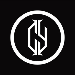 Yc logo letter monogram with triangle slice Vector Image