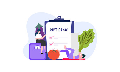 Diet plan checklist Royalty Free Vector Image - VectorStock