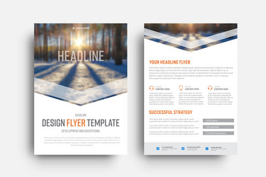 Circle design a4 flyer print template annual Vector Image