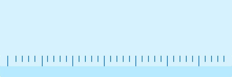 25 cm ruler scale distance height or length Vector Image