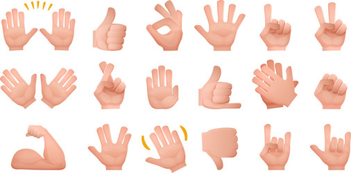 Hand signals Royalty Free Vector Image - VectorStock