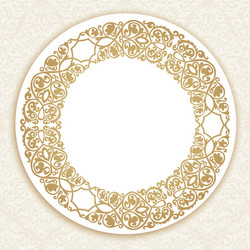 Round gold luxury style border Royalty Free Vector Image