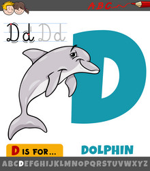 Abc cartoon dolphin2 Royalty Free Vector Image