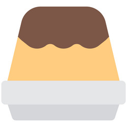 Condensed milk pudding with delicious dripping Vector Image