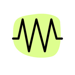 Controlling the flow of current with resistor Vector Image