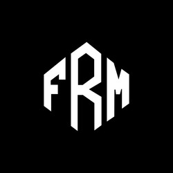 Frm letter logo design in six style polygon Vector Image