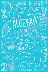 Maths symbols icon set algebra or mathematics Vector Image