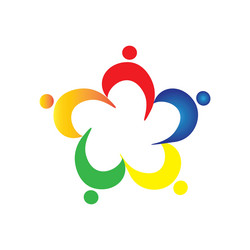 Meeting people icon logo Royalty Free Vector Image