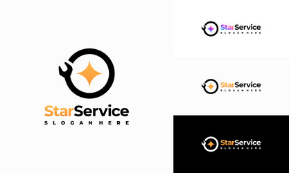 Home service logo designs and gear logo Royalty Free Vector