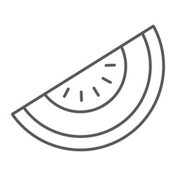 Melon line icon fruit and vitamin diet sign Vector Image