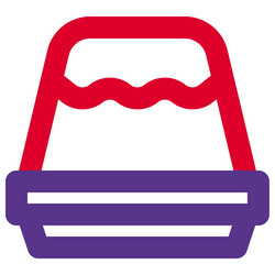 Condensed milk pudding with delicious dripping Vector Image