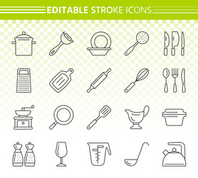Continuous one line plate with fork and knife Vector Image