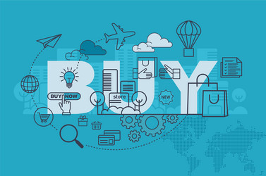 Buy banner background design concept Royalty Free Vector