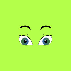 Cartoon eyes eye expression comic Royalty Free Vector Image
