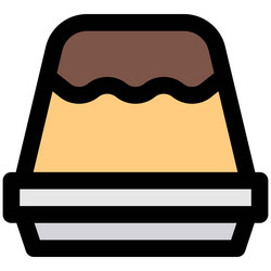 Condensed milk pudding with delicious dripping Vector Image