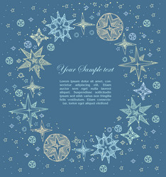 Fantasy starry border Royalty Free Vector Image