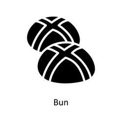 Bun outline icon design chris Royalty Free Vector Image