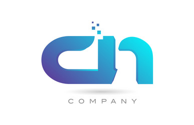 Vintage cn alphabet letter logo icon combination Vector Image