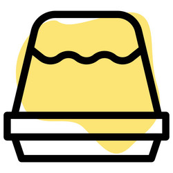 Condensed milk pudding with delicious dripping Vector Image