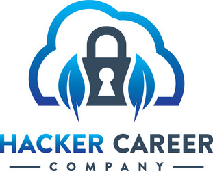 Hacker career logo design Royalty Free Vector Image