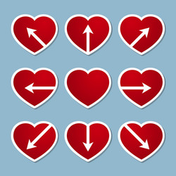 Heart with arrow design Royalty Free Vector Image