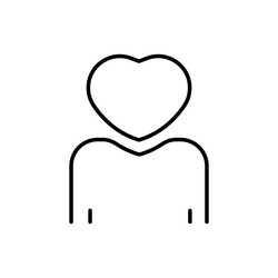 Love interests icon people icon with heart icon Vector Image