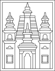 Prambanan tample Royalty Free Vector Image - VectorStock