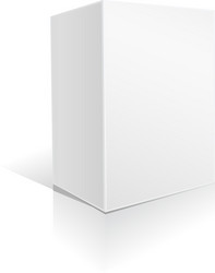 Blank white cube 3d box template Royalty Free Vector Image