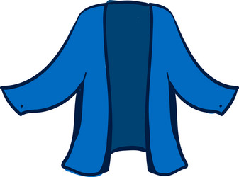 Blue sweater on white background Royalty Free Vector Image