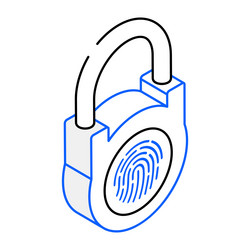 Biometric lock Royalty Free Vector Image - VectorStock