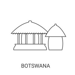 Botswana travel landmark Royalty Free Vector Image
