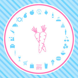 Carrots symbol line icon Royalty Free Vector Image