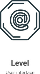 Metering outline icon thin line black Royalty Free Vector