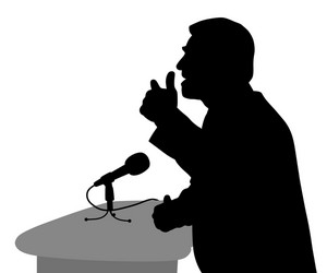 Motivational speech public speaking Royalty Free Vector