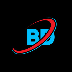 Bd logo b d design white letter bdb Royalty Free Vector