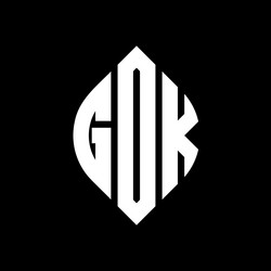 Gok logo letter design Royalty Free Vector Image