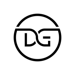 Initial dg script letter type logo design Vector Image