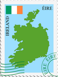 Republic of ireland - map Royalty Free Vector Image