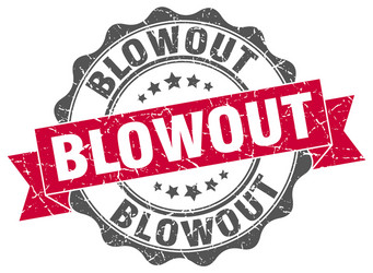 Blowout stamp sign seal Royalty Free Vector Image