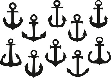 Propeller anchor logo designs inspiration Vector Image