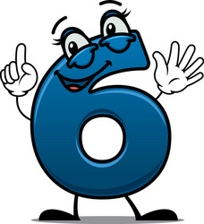 Number six Royalty Free Vector Image - VectorStock