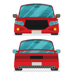 Pixel art car front view sport 8 bit Royalty Free Vector
