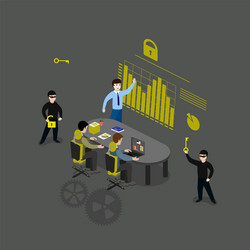 Concept of protection against hacking Royalty Free Vector