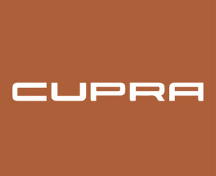 Cupra logo brand car symbol with name white design